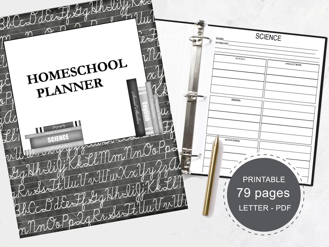 ULTIMATE Homeschool - Planner 79 Pages - Printable Planner | Homeschool ...