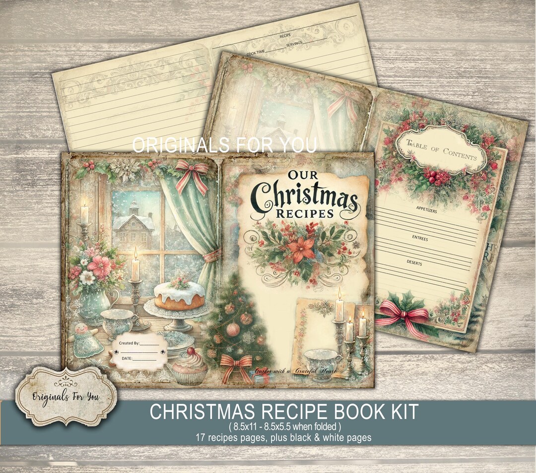 Christmas Recipe KIT, Baking, Cookbook, Cakes and Pies, Holiday ...