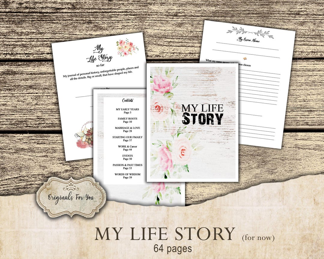 MY LIFE STORY (for Now) - Digital Download - Your Complete Story 8.5 X ...