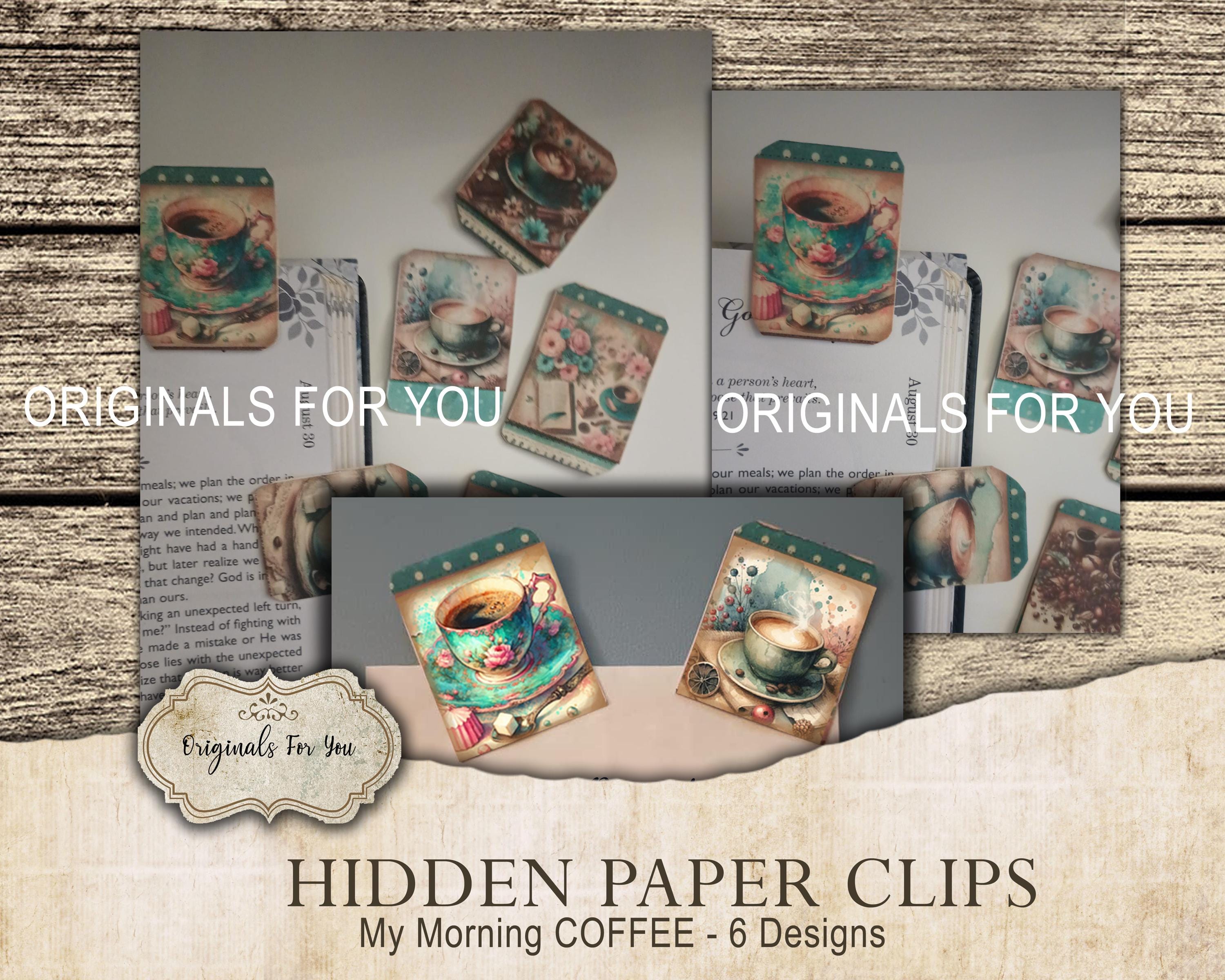 HIDDEN PAPER CLIPS for Junk Journals, Papers and Books, "my Morning ...
