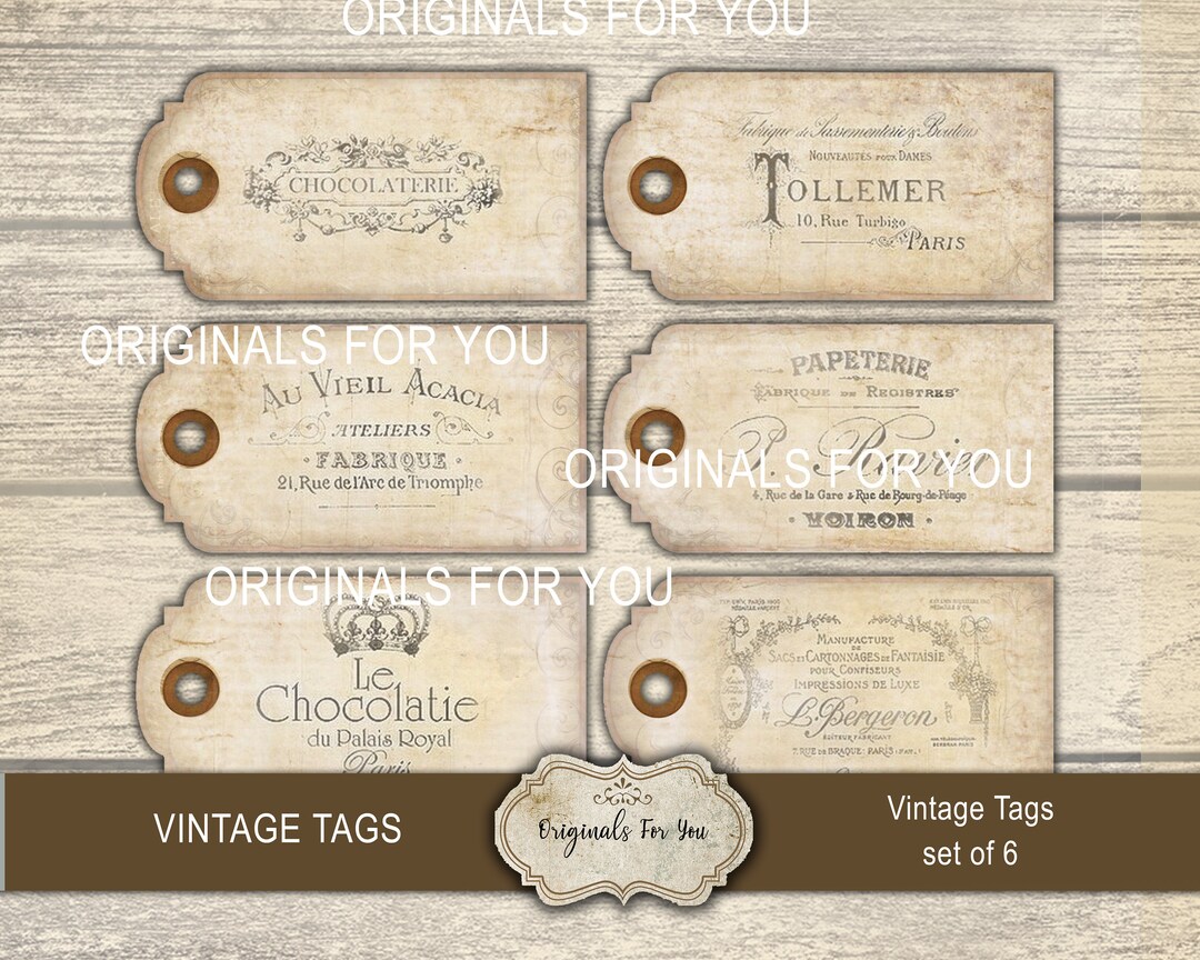 Vintage Journaling TAGS - Junk Journal, Tags, Pages, Vintage, Shabby ...