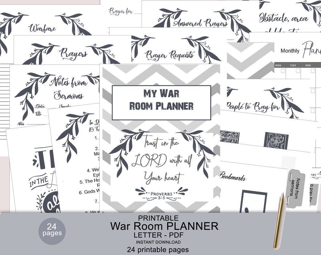 War Room Planner 8.5 X 11, Prayer Journal, Christian Gifts - Etsy