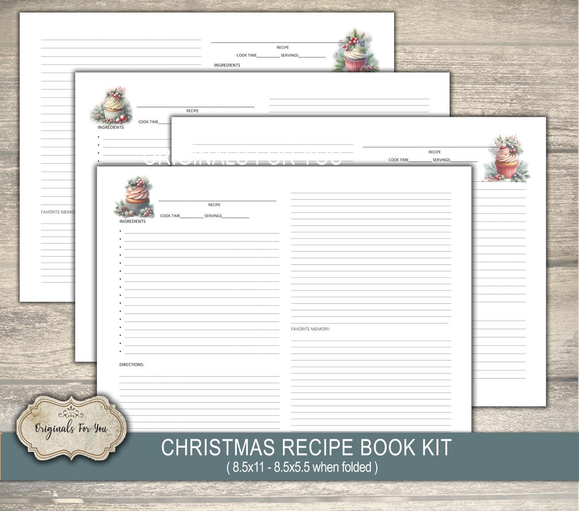 Christmas Recipe KIT, Baking, Cookbook, Cakes and Pies, Holiday ...