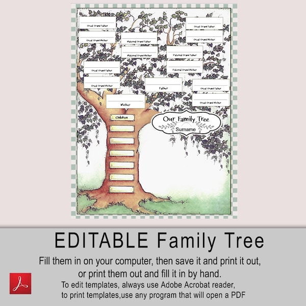 Family Tree Print - Etsy