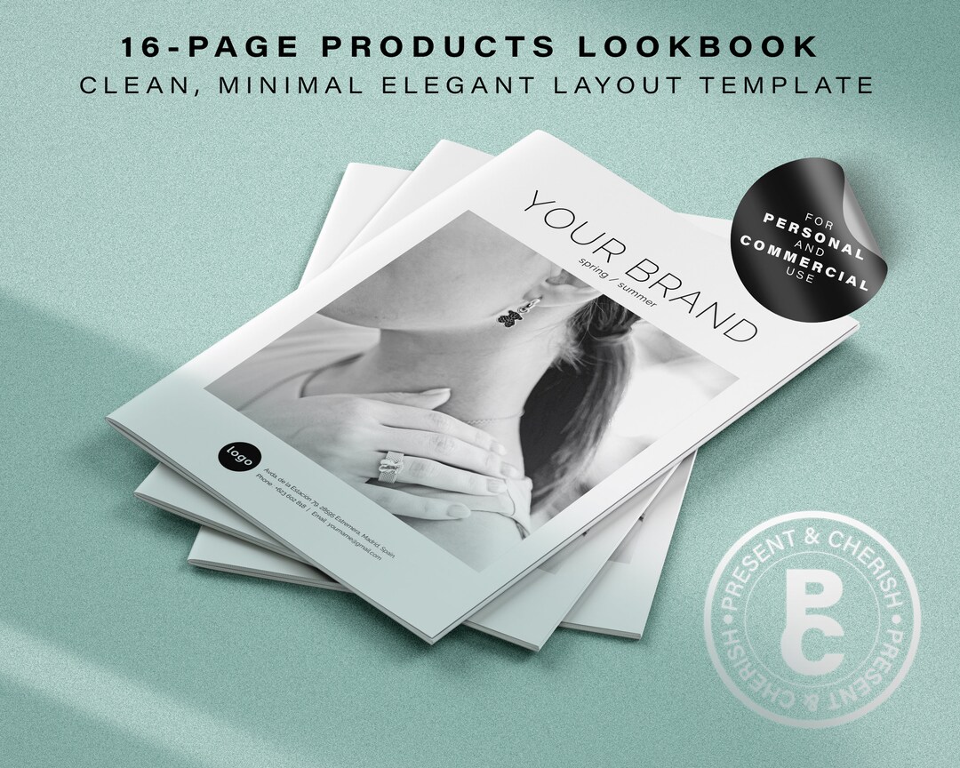 16 Pages Products Lookbook Template. Indesign, MS Word Digital PDF ...