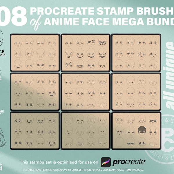 Procreate Chibi Stamps - Etsy