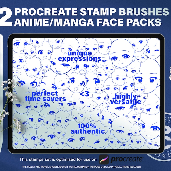 Procreate Chibi Stamps - Etsy