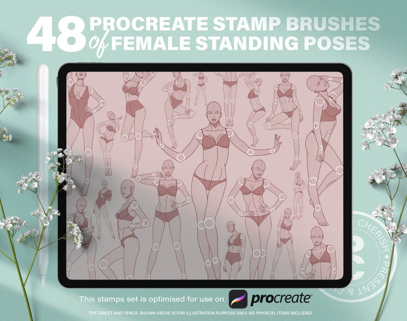 48 Procreate Anime Female Body Poses Dynamic Action Line - Etsy