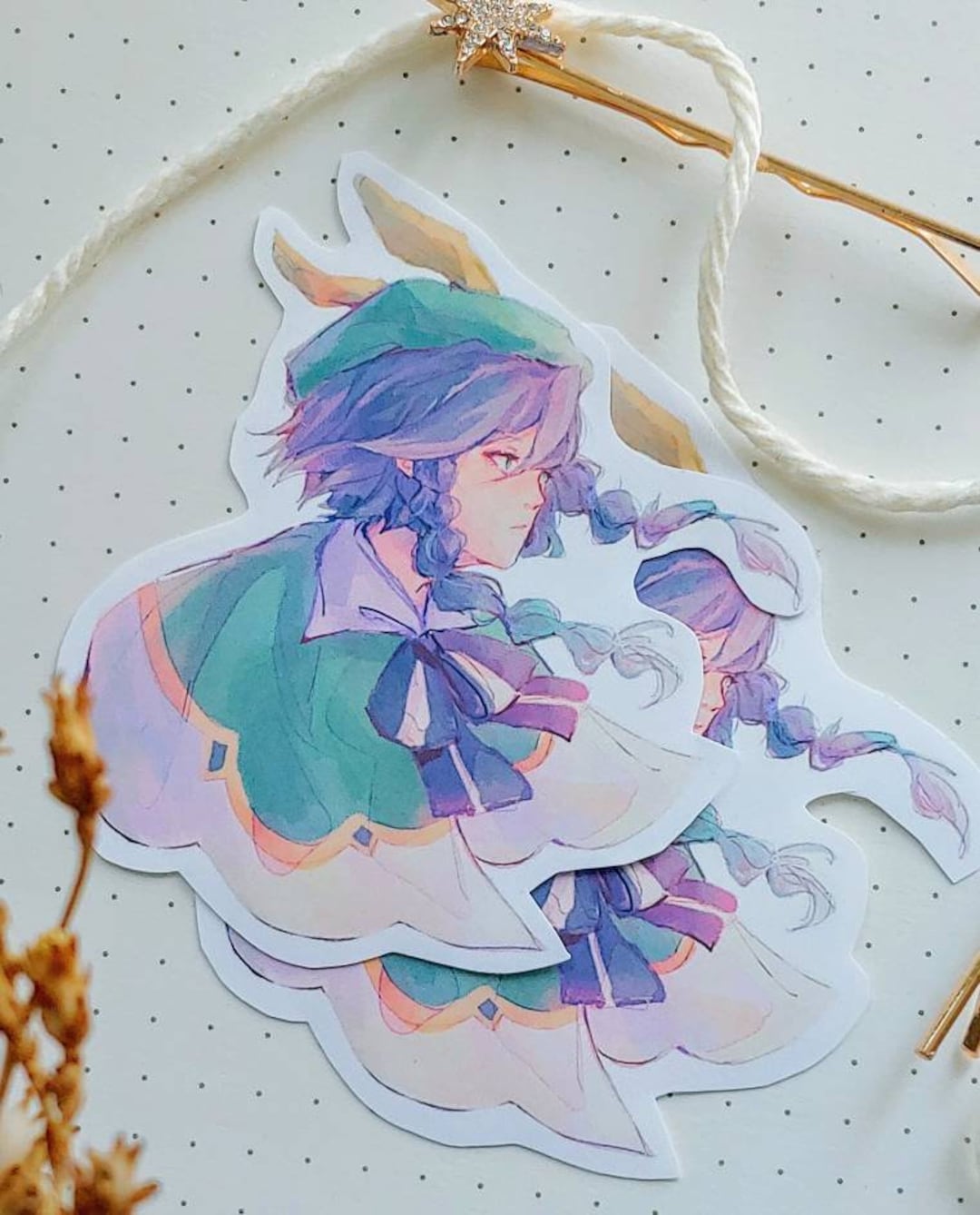 Venti Sticker -genshin Impact Barbatos -waterproof Vinyl Sticker -anime ...