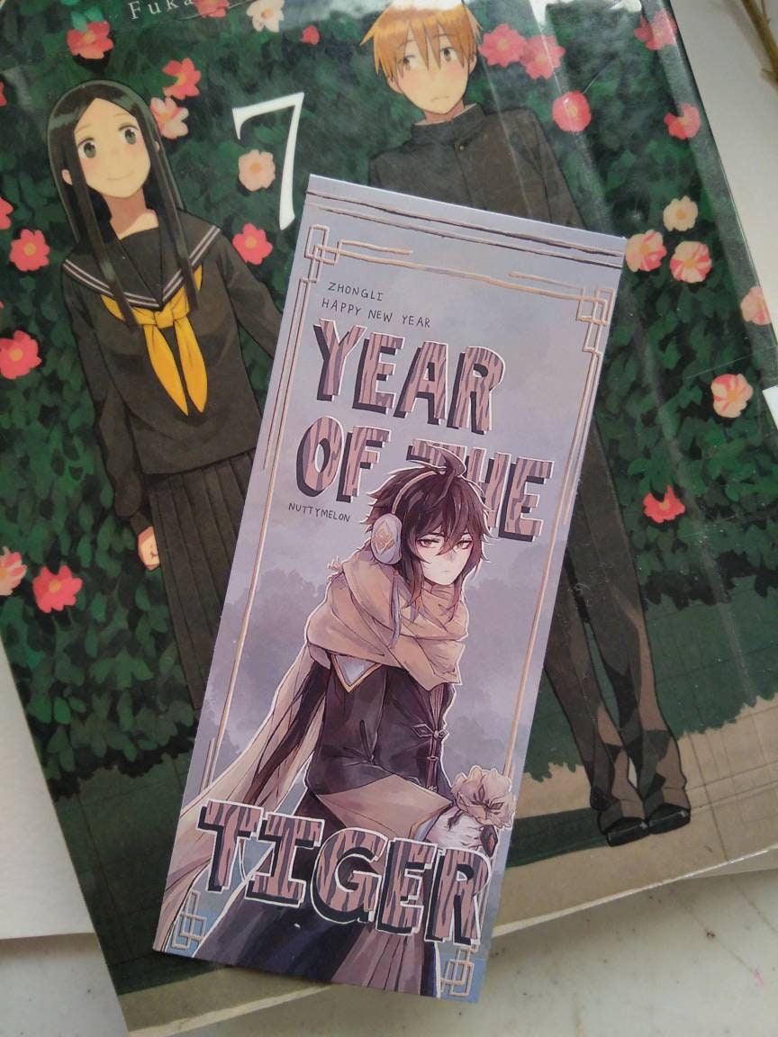 Zhongli Bookmark 5.5x2.5 genshin Impact Art Print anime Art - Etsy