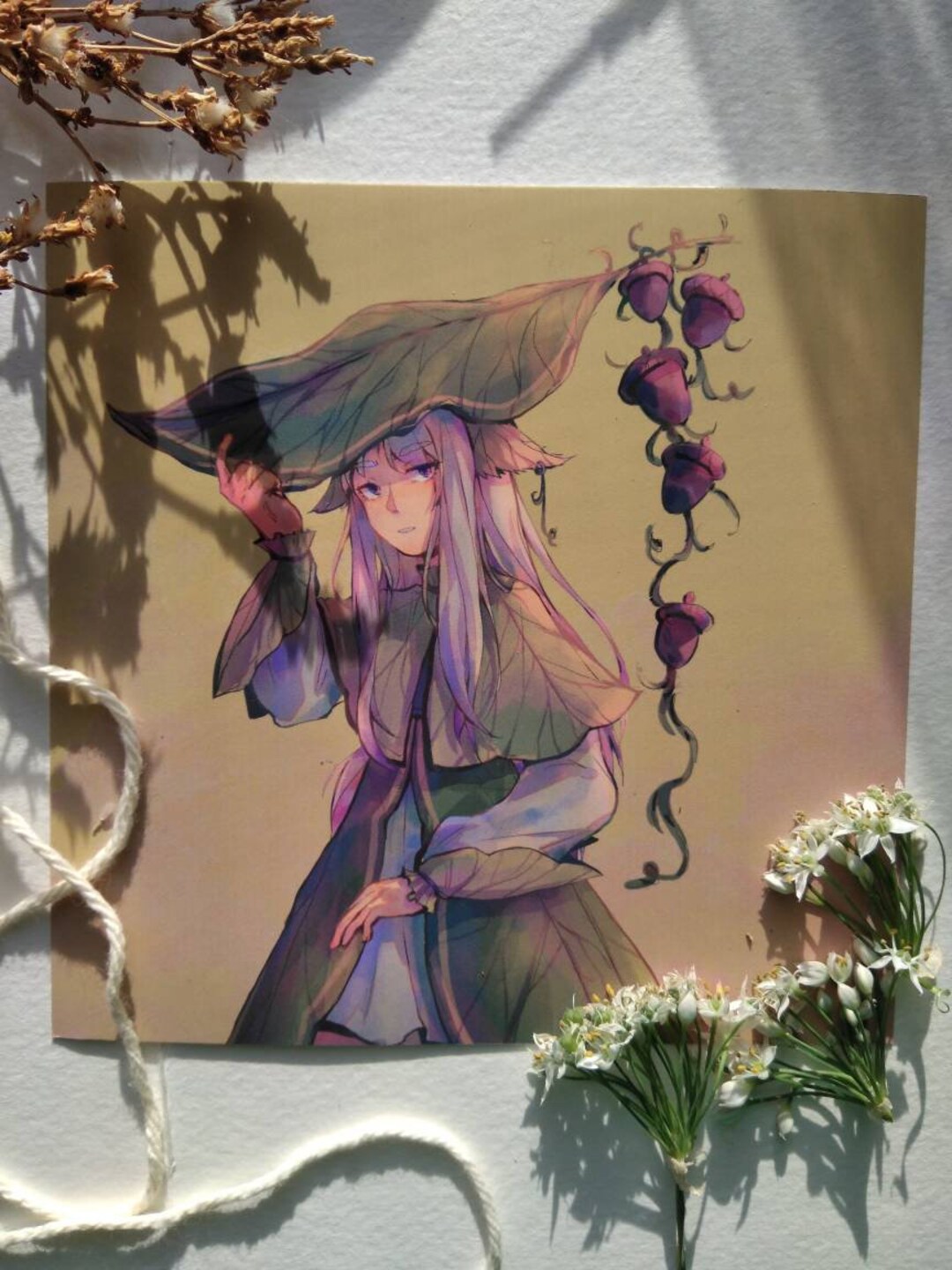 Anime Art Print 5x6 -original Character Art Print -anime Art Print ...