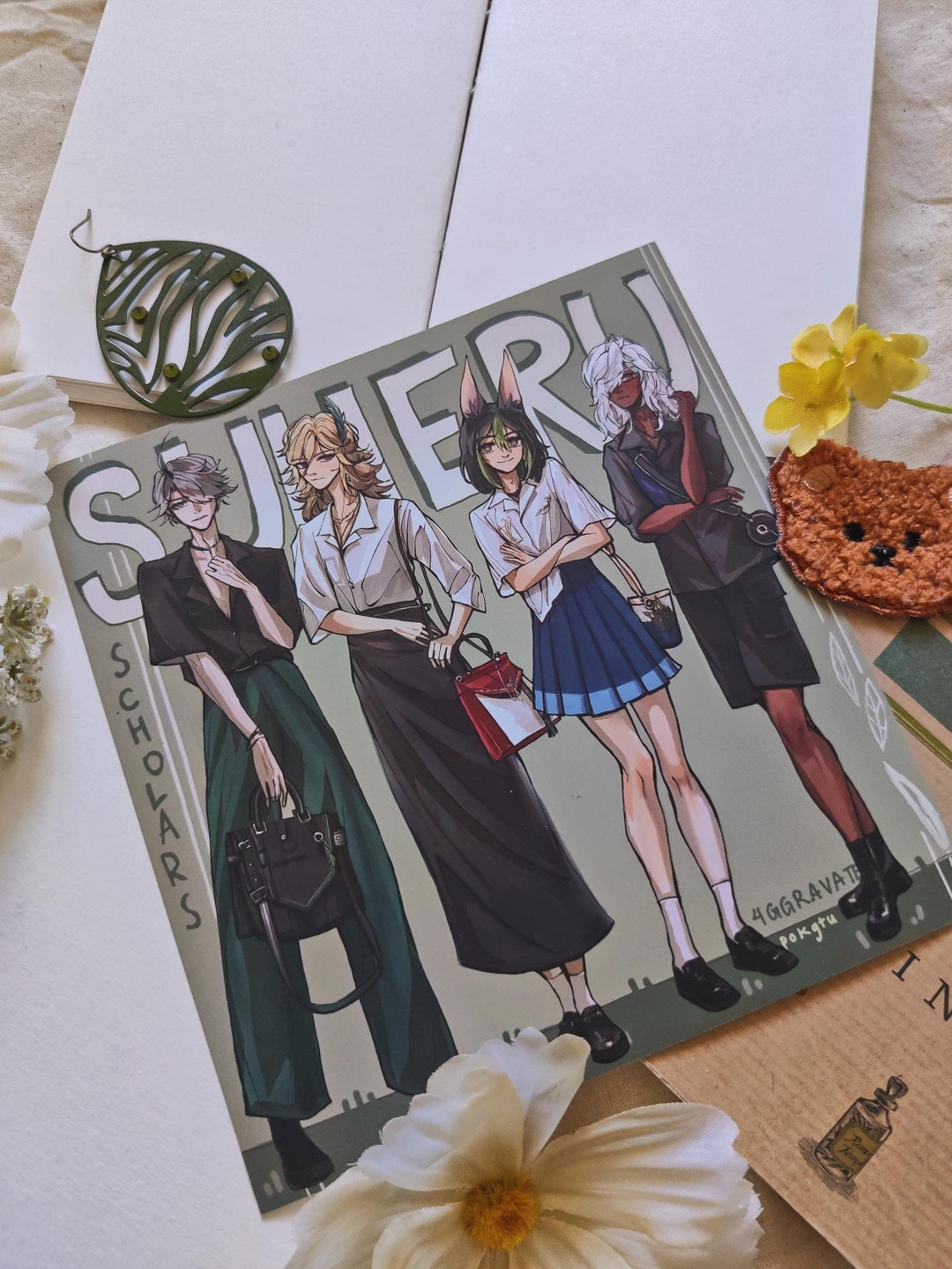 4ggravate Print 6x6 -genshin Impact Art Print -anime Art Print -kaveh ...