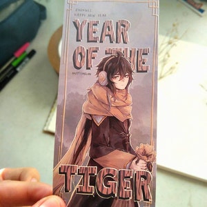 Zhongli Bookmark 5.5x2.5 -genshin Impact Art Print -anime Art Print ...