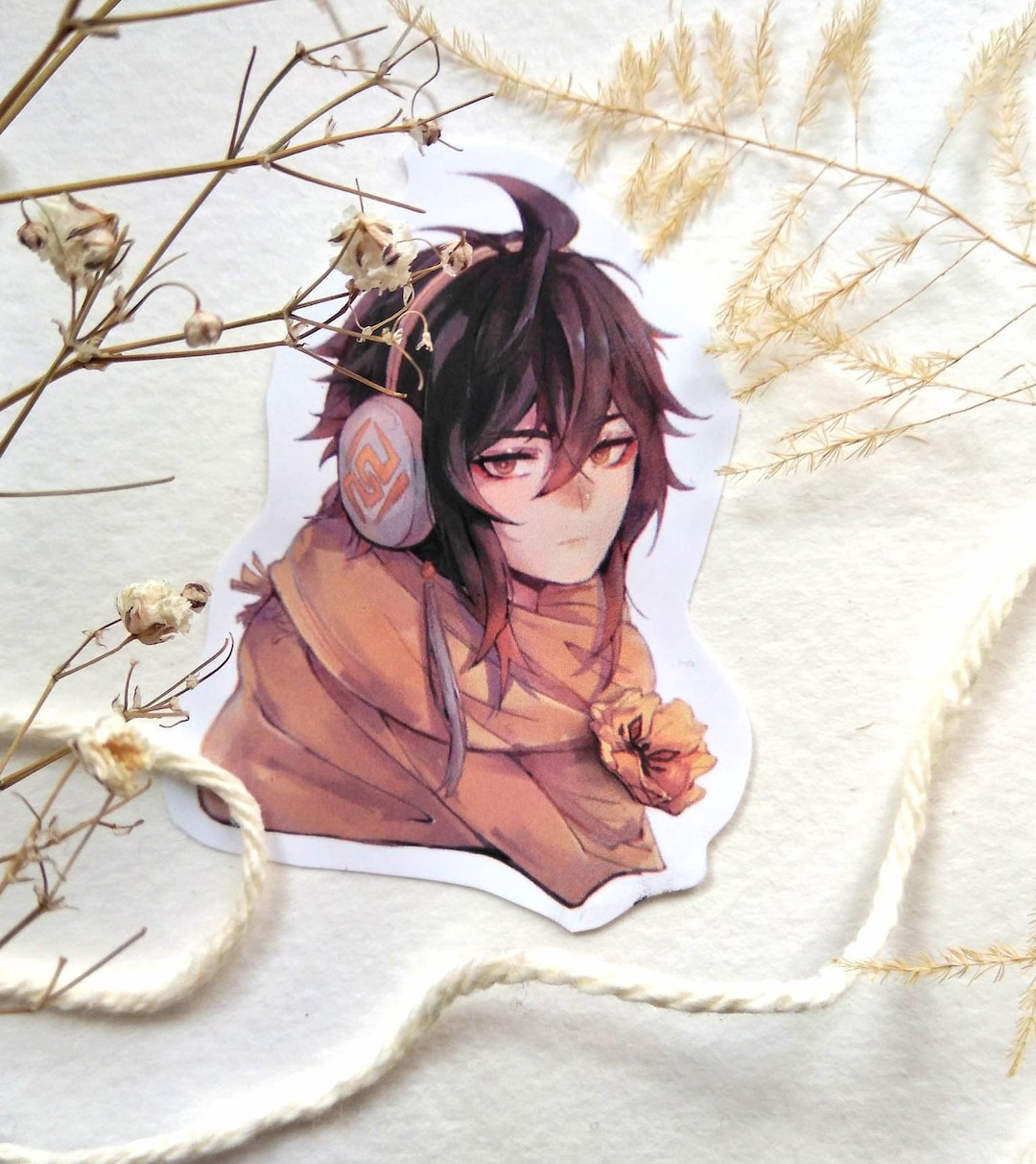 Zhongli Sticker -genshin Impact Sticker -anime Sticker -zhong Li Fanart ...