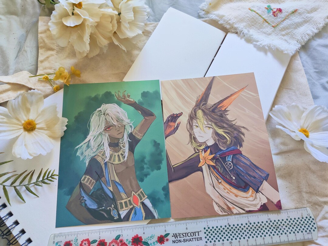 Cyno & Tighnari Print Set -genshin Impact Art Print -anime Art Print ...