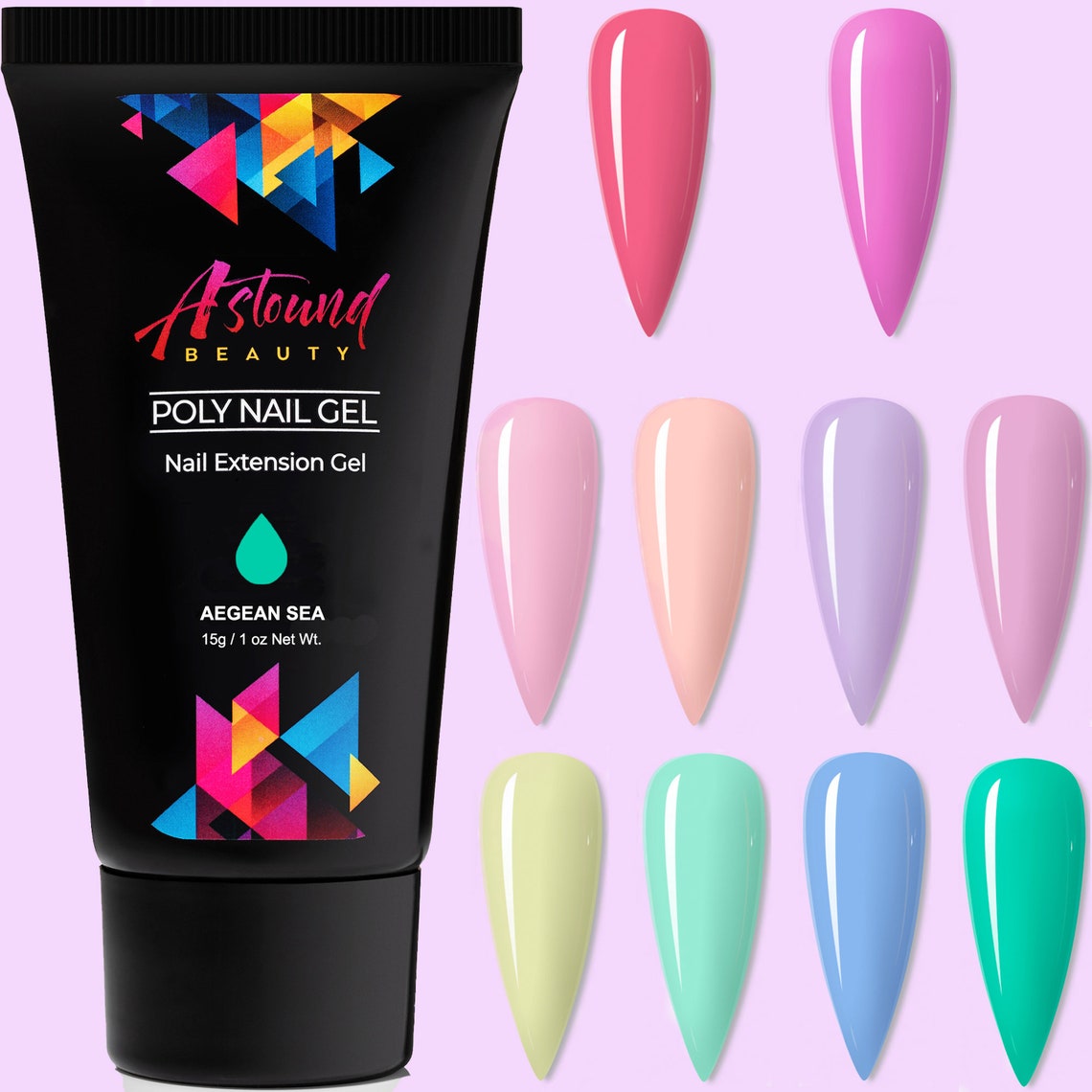 Polygel Nail Kit with 10 Cream Color Polygel | Etsy