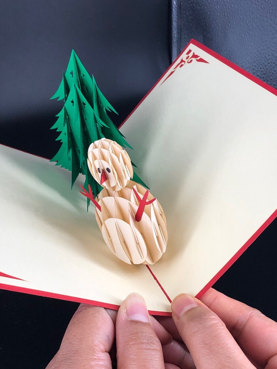 3D Pop Up snowman y árbol de Navidad, Navidad Pop Up Card, Navidad 3D ...
