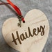 Wooden Heart Name Tag // Engraved Heart Name Tag // Wedding - Etsy
