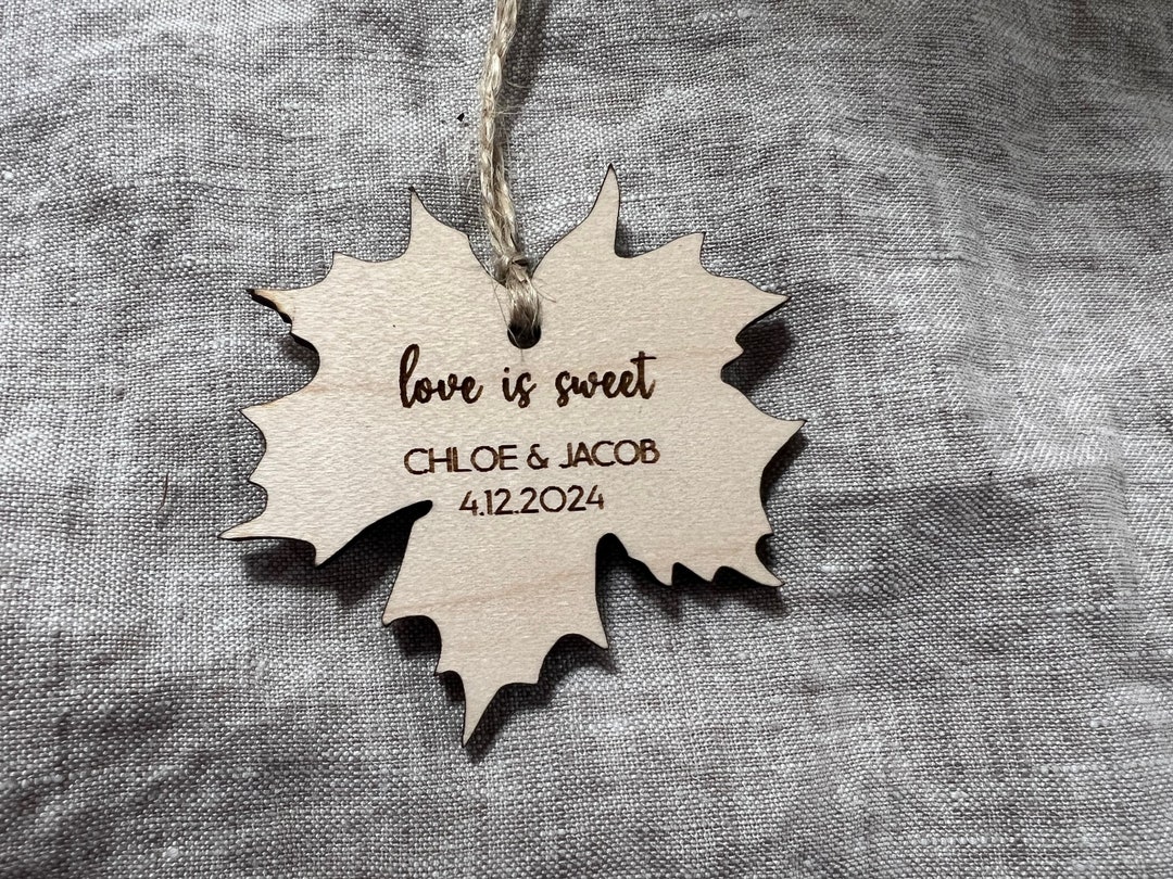 Maple Syrup Tags // Love is Sweet // Custom Wedding Favor // Maple ...