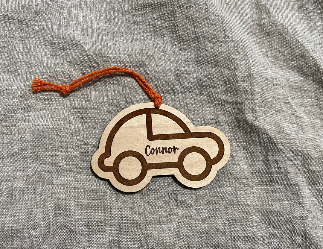 Wooden Car Name Tag // Engraved Car Name Tag // Car Name Tag // Custom ...