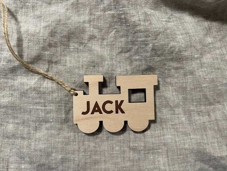 Wooden Train Name Tag // Engraved Train Name Tag // Train Name - Etsy