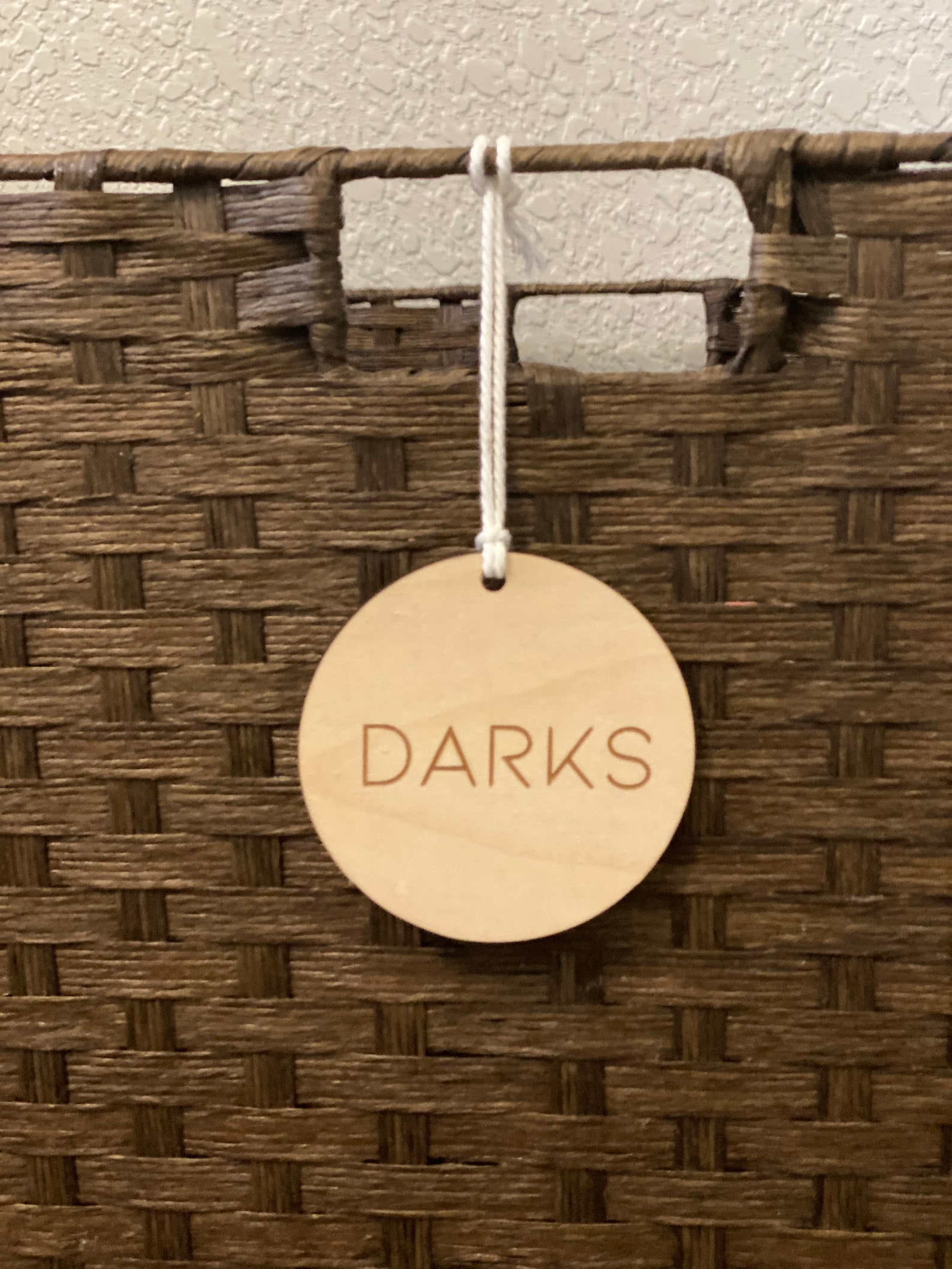 Custom Wooden Laundry Basket Labels // Wood Labels for - Etsy