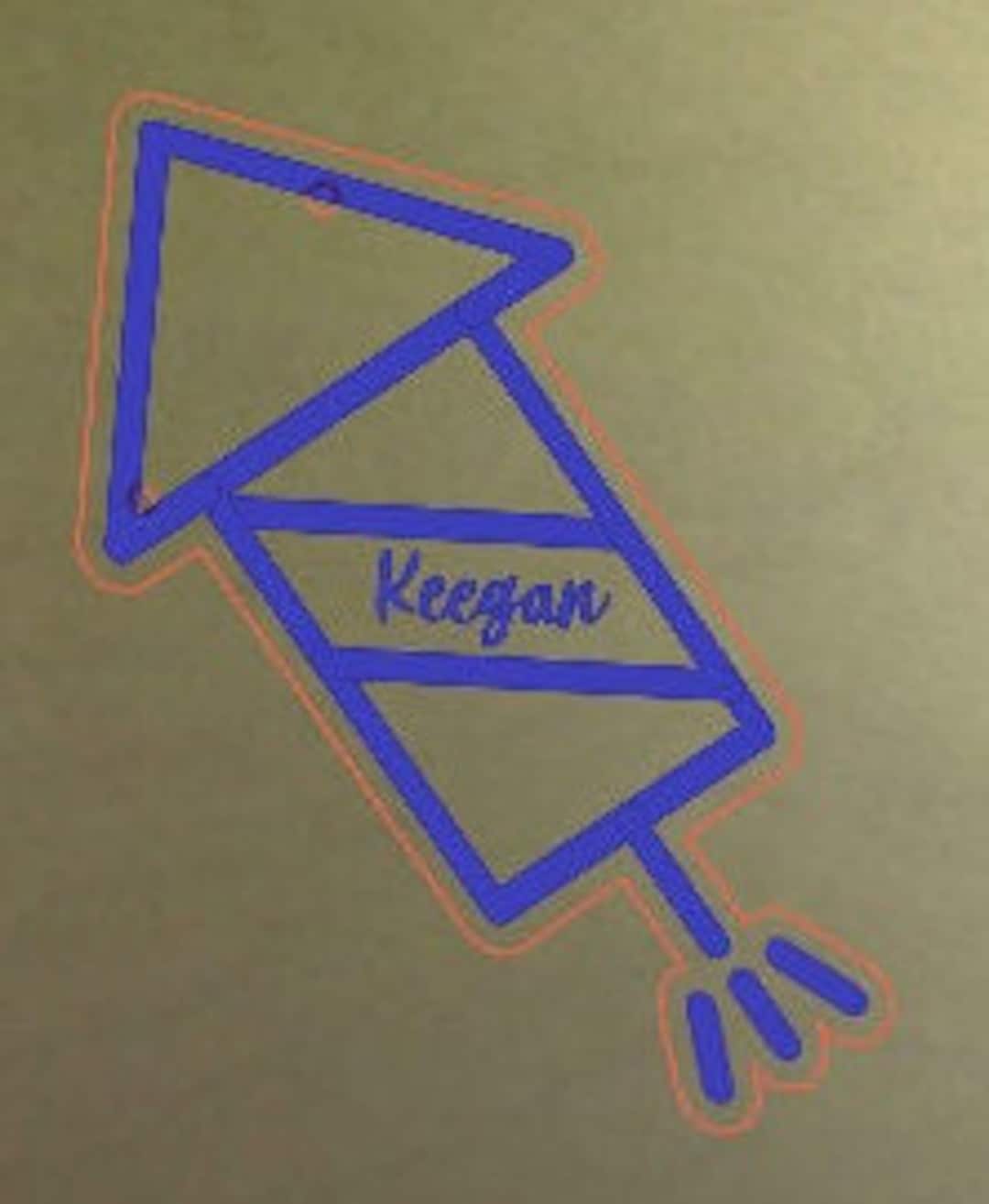 Fourth of July Name Tag // Fire Cracker Name Tag // Engraved Fireworks ...