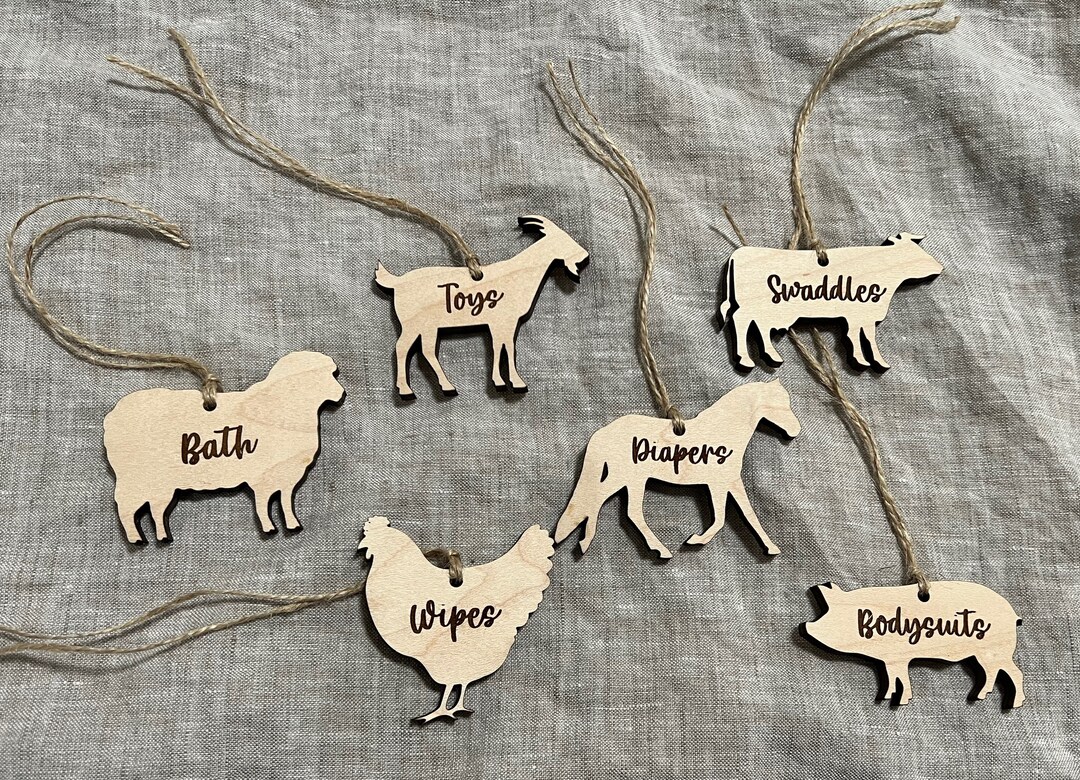 Custom Wooden Baby Room Labels // Farm Animal Nursery // Baby Farm ...
