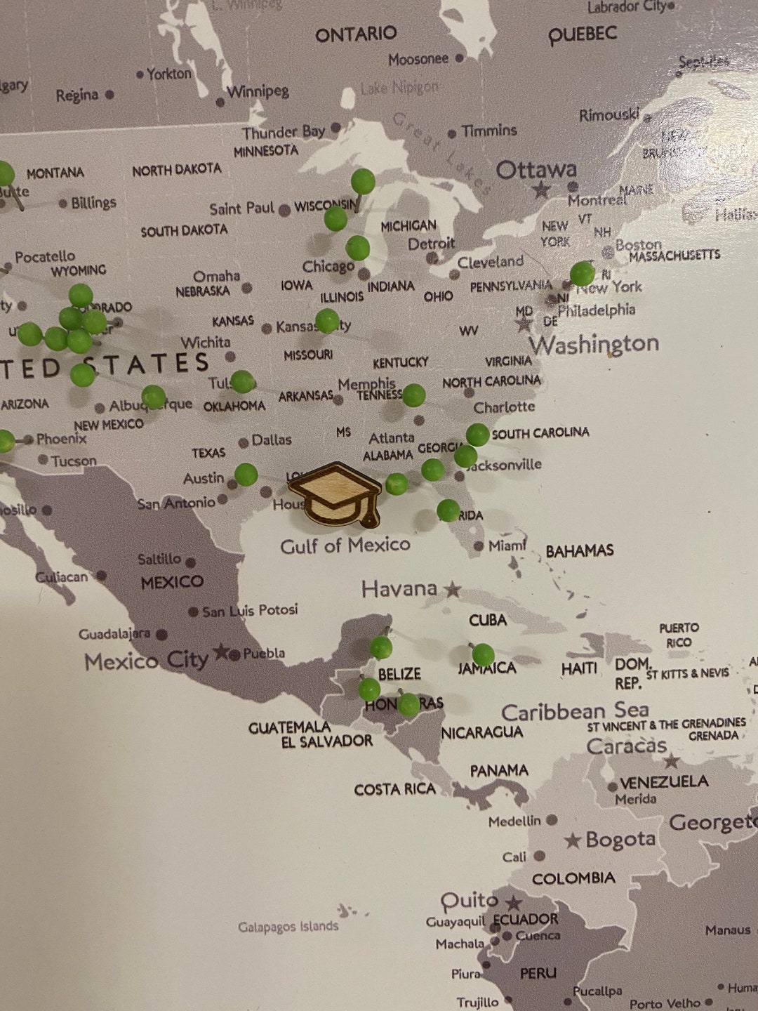 Graduation Cap Push Pin // Graduation Map Push Pins // Push Pins ...