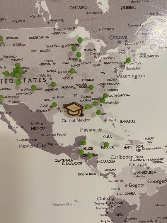 Graduation Cap Push Pin // Graduation Map Push Pins // Push | Etsy