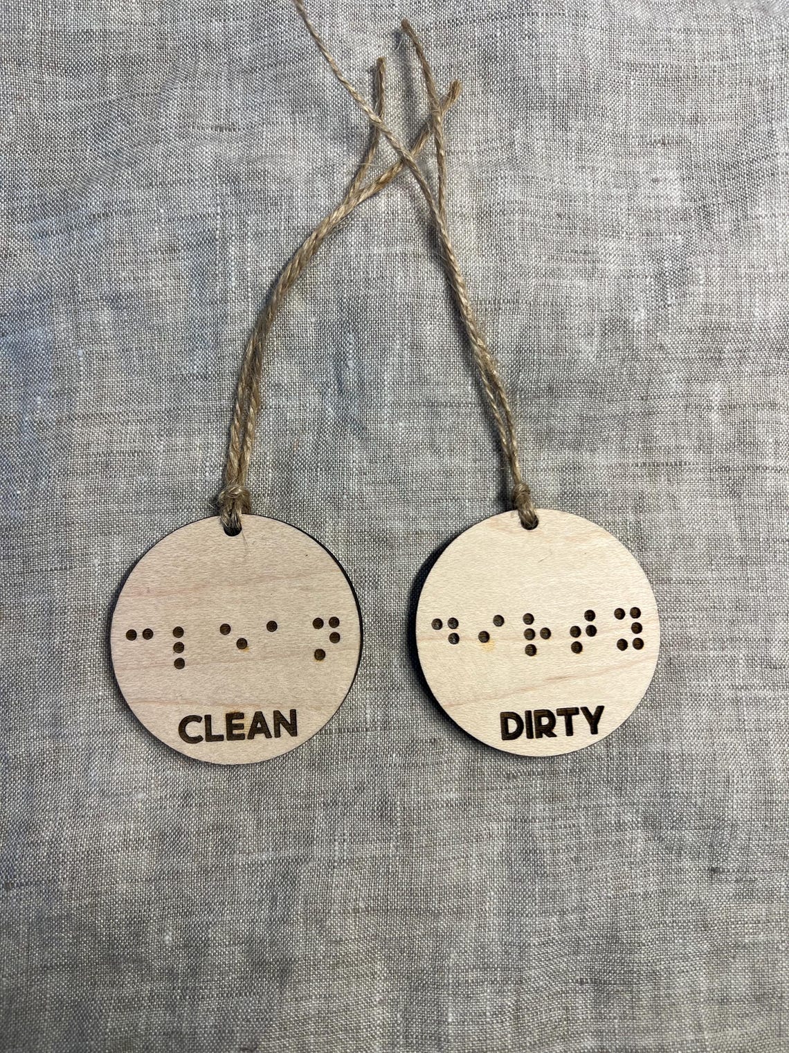 Custom Wooden Braille Labels // Braille Laundry Labels // Braille Wood ...