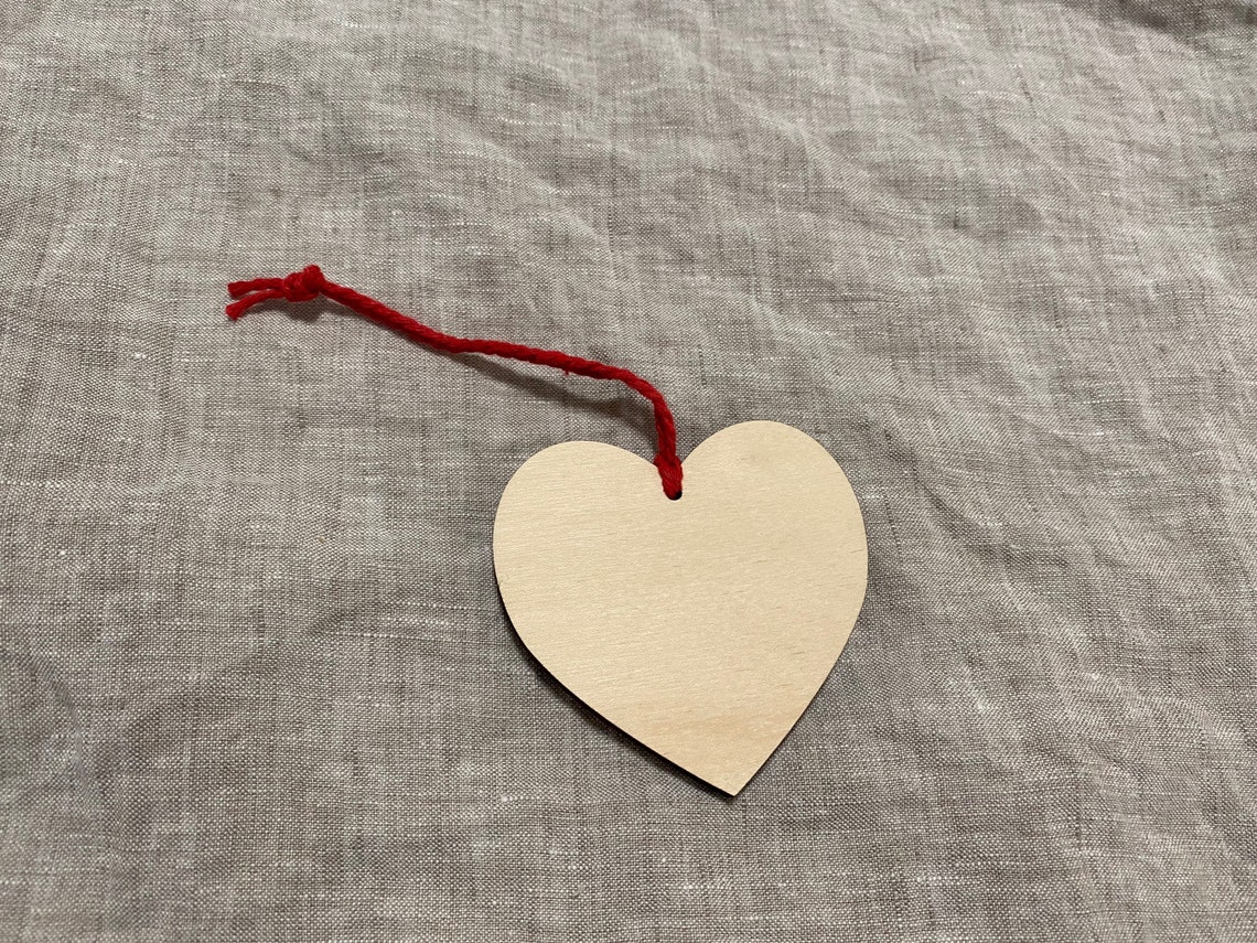 Wooden Heart Name Tag // Engraved Heart Name Tag // | Etsy