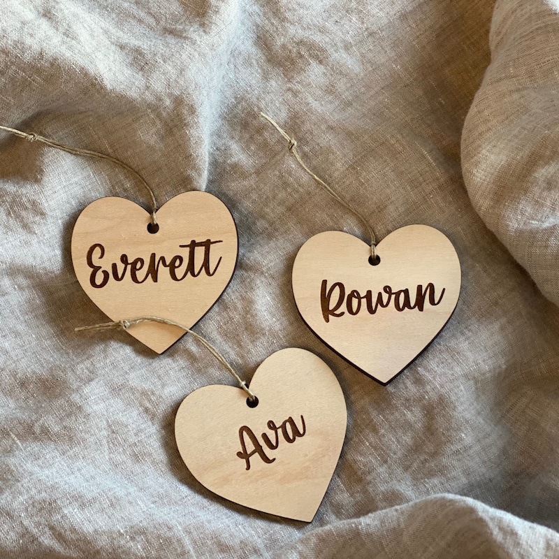 Heart Name Tag - Etsy
