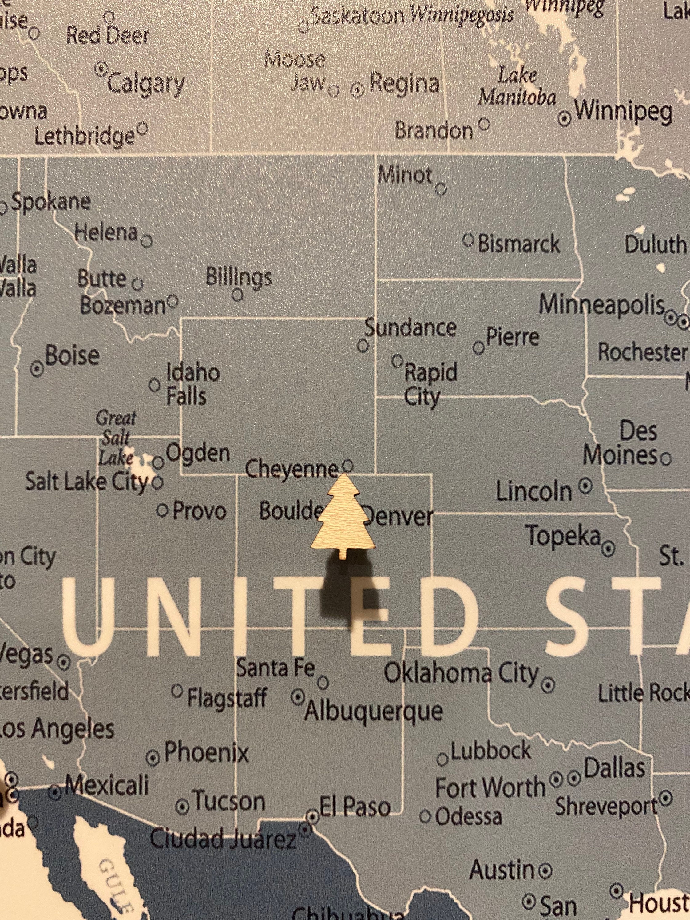 Tree Push Pin // Tree Map Push Pins // National Park Push Pins - Etsy