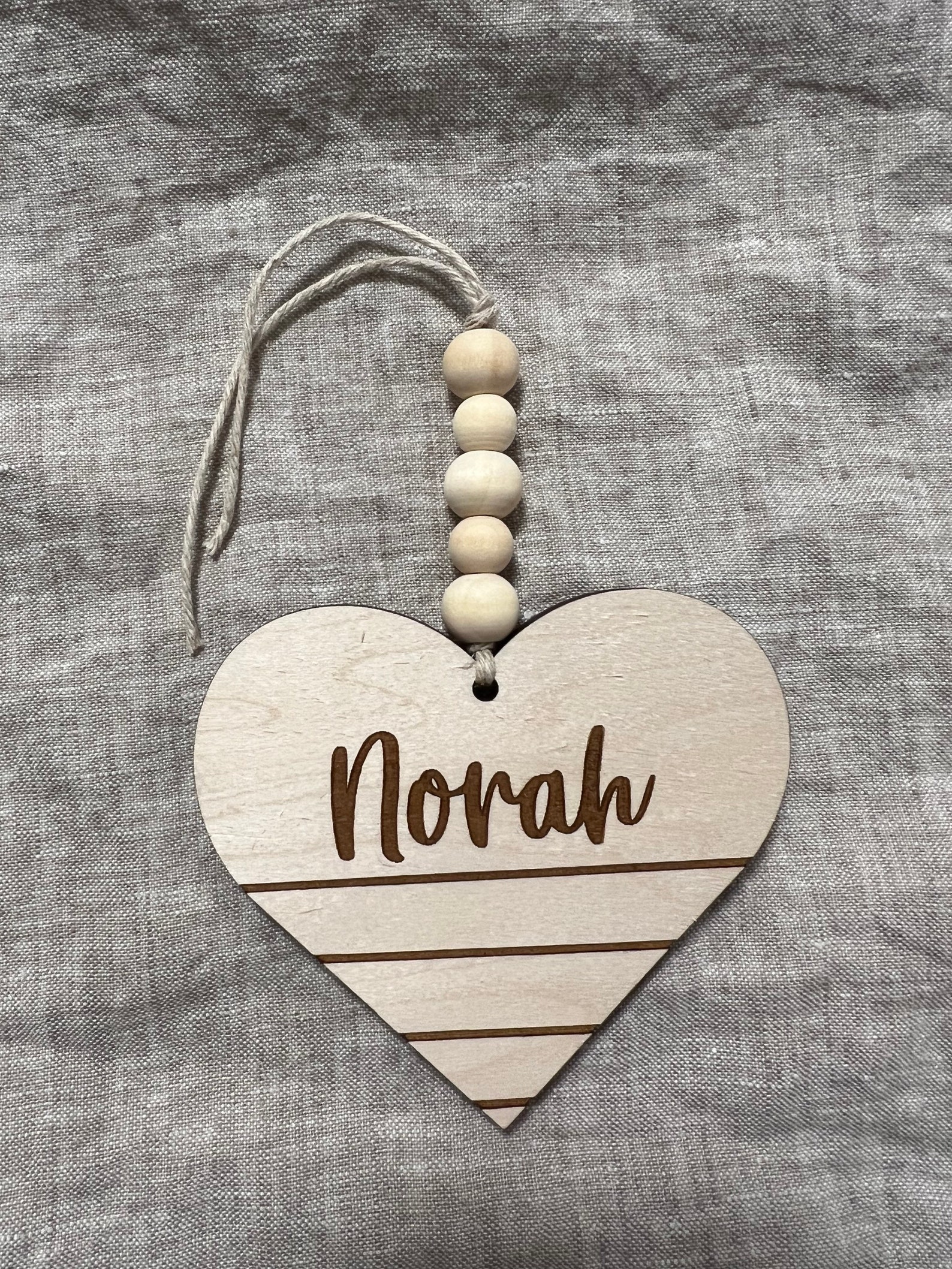 Wooden Heart Name Tag // Engraved Heart Name Tag // Valentine’s Day ...
