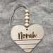 Wooden Heart Name Tag // Engraved Heart Name Tag // Valentine’s Day ...