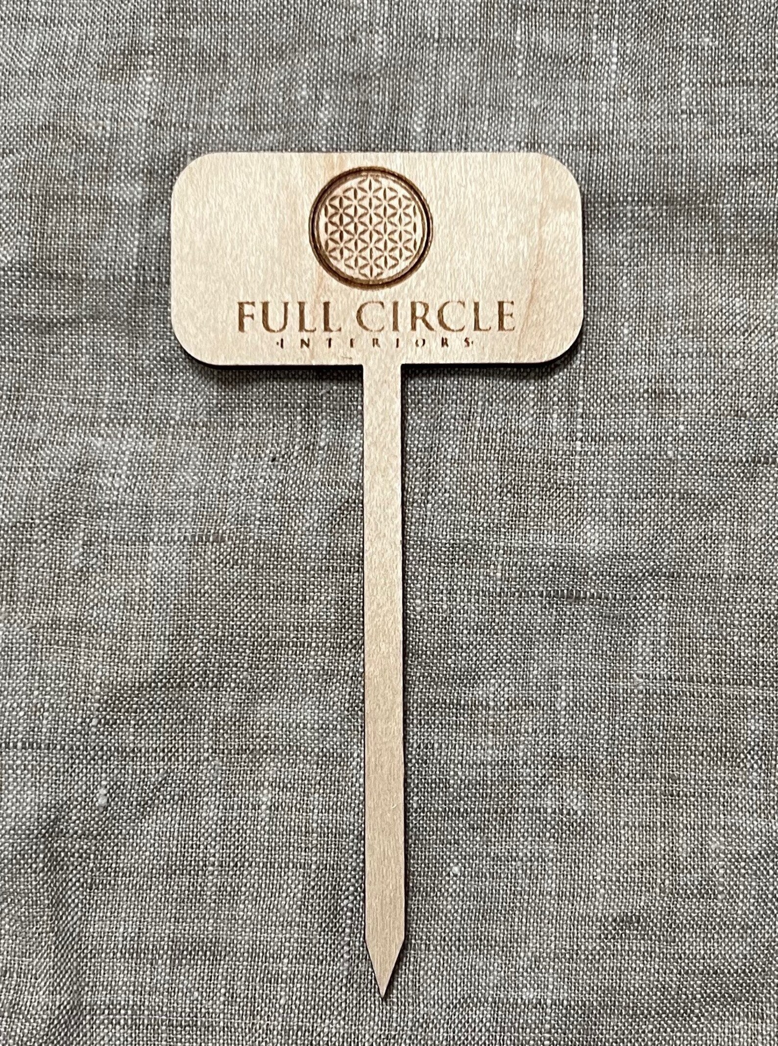 Wooden Logo Plant Stakes // Custom // Plant Markers // Garden - Etsy