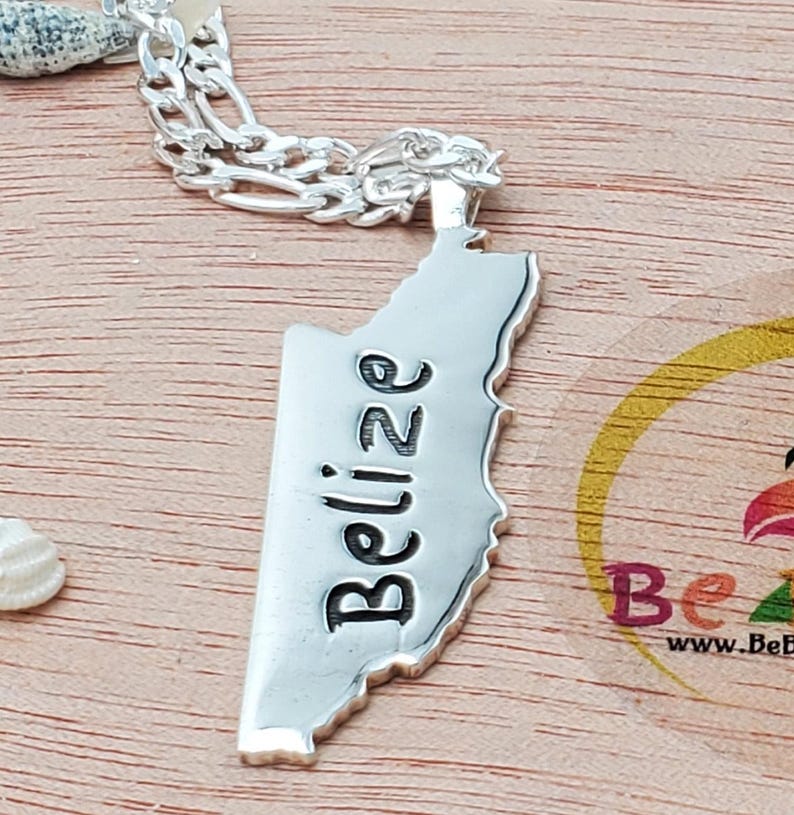 Belize 3d Map Pendant Charm Earrings .925 Sterling Silver - Etsy