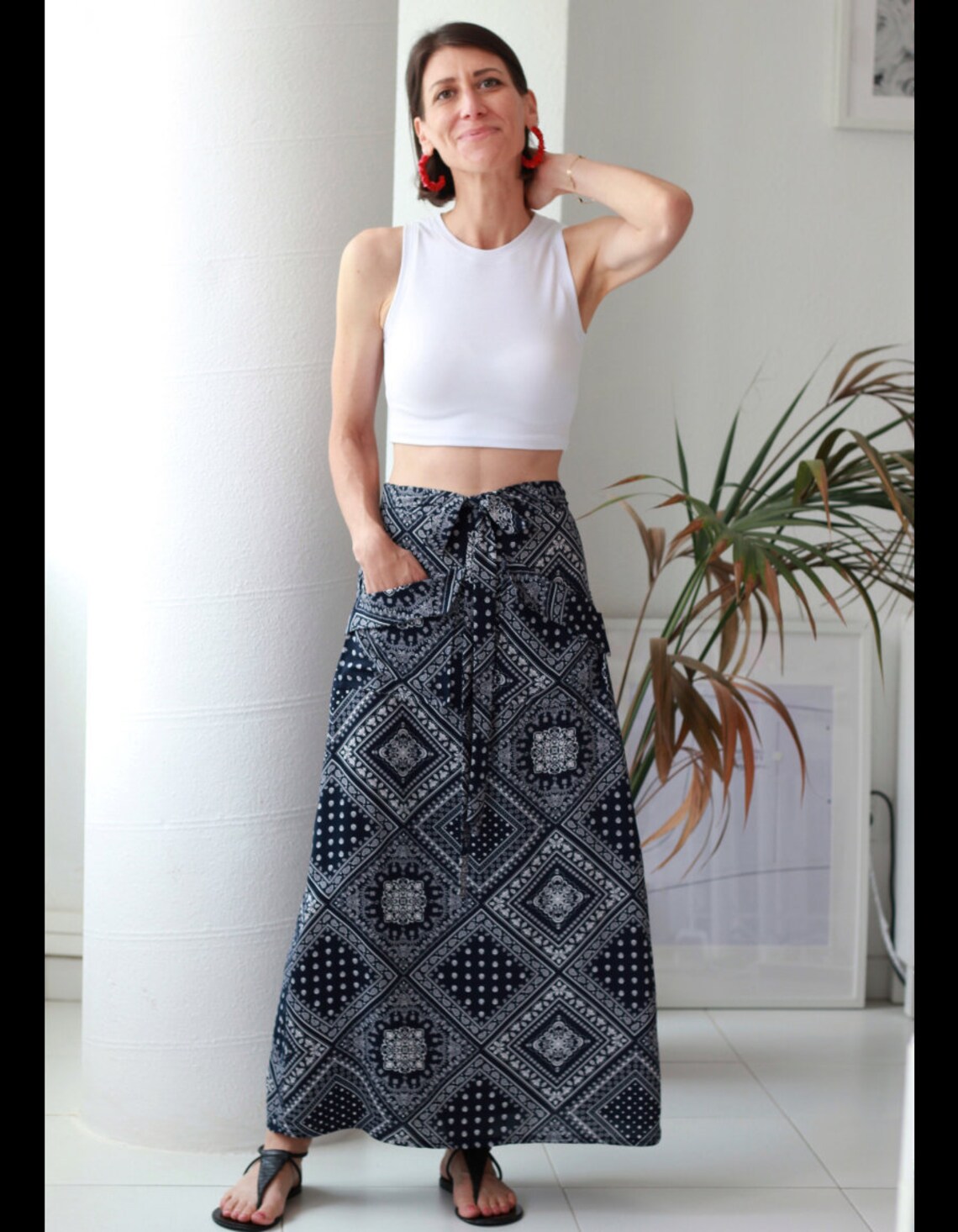 The Astor Wrap Skirt Sewing Pattern Easy Wrap Skirt PDF - Etsy