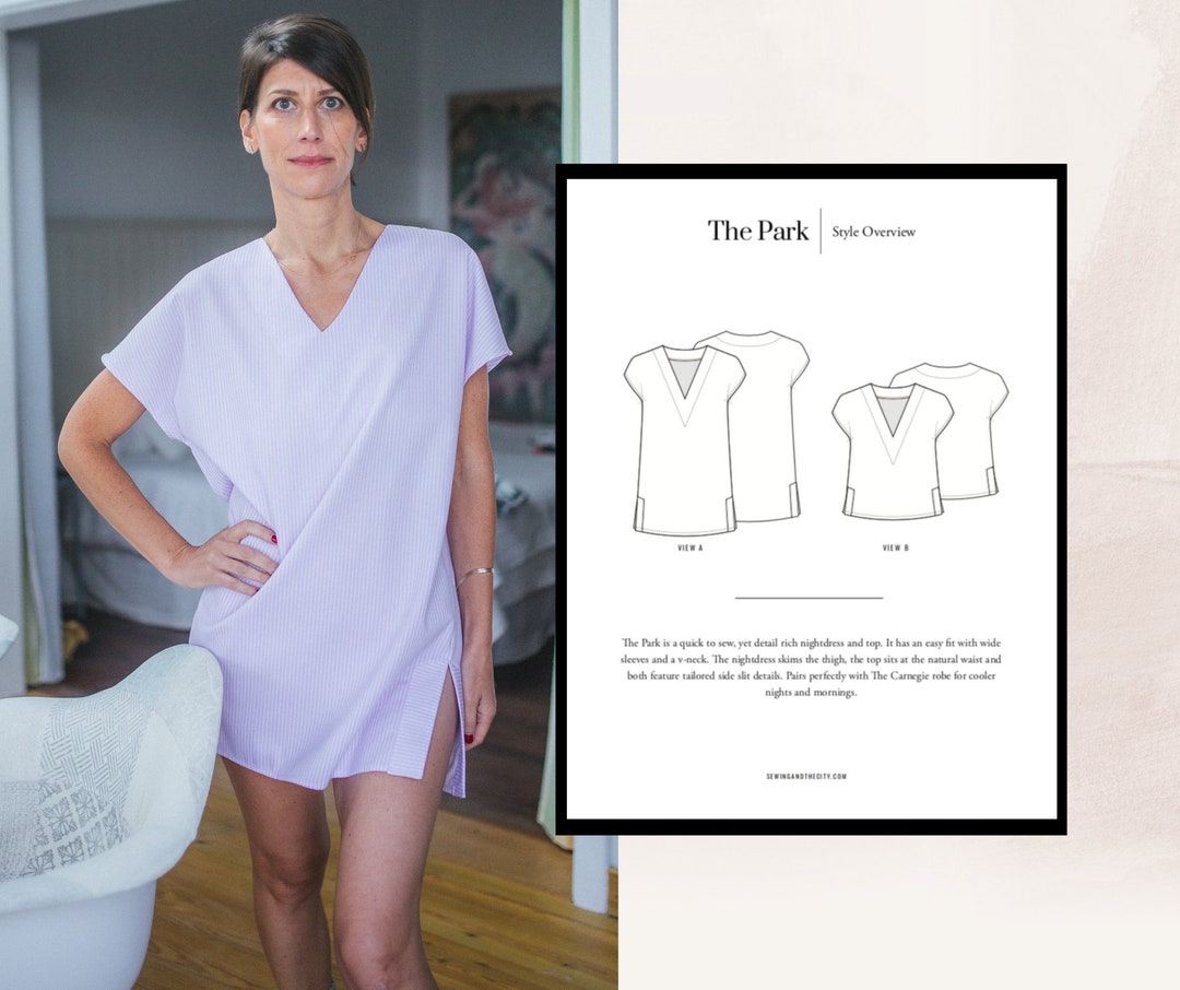 The Park Top and Nightshirt PDF Sewing Pattern Set - Etsy