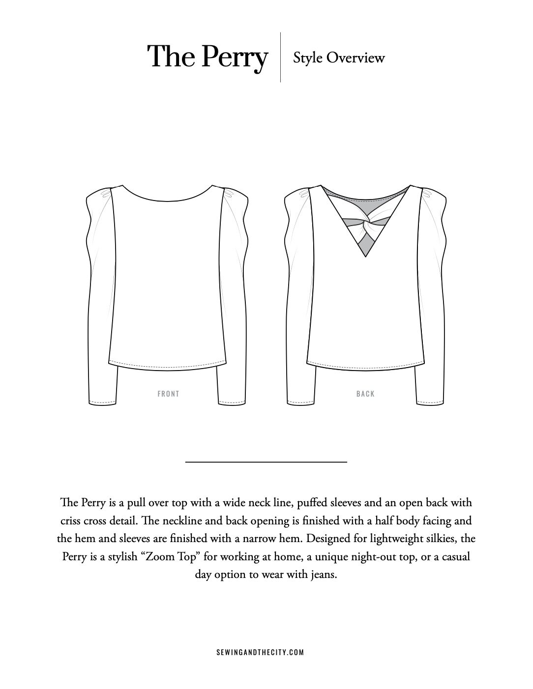 The Perry Top PDF Sewing Pattern - Etsy