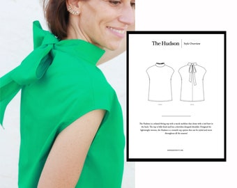 Medium Betty's Bay Tunic Top PDF Sewing Pattern UK 12-14 US 8-10 - Etsy