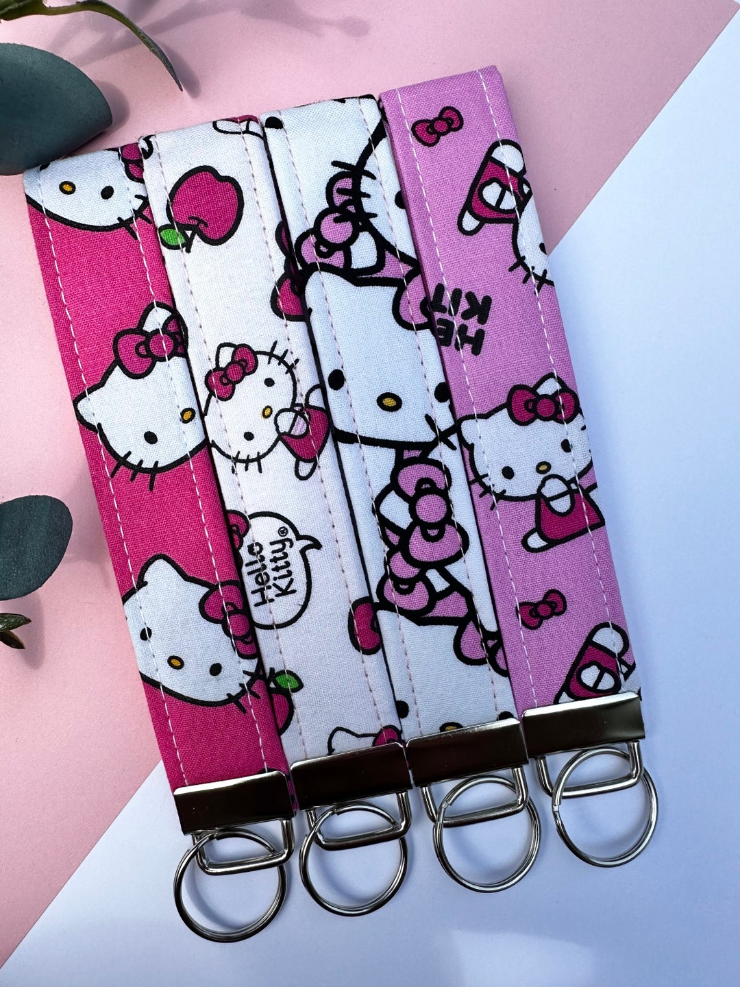 Hello Kitty Key Fob, Fabric Wristlet Key Fob, Keychain Car Key ...