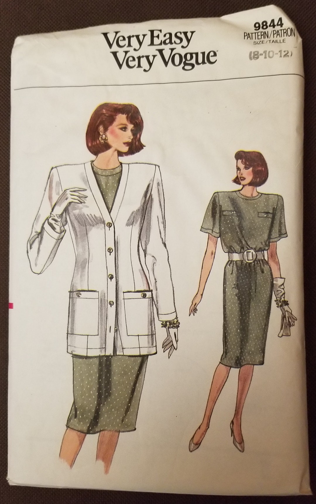 Vogue 9844 very Easy Very Vogue Sewing Pattern - Etsy
