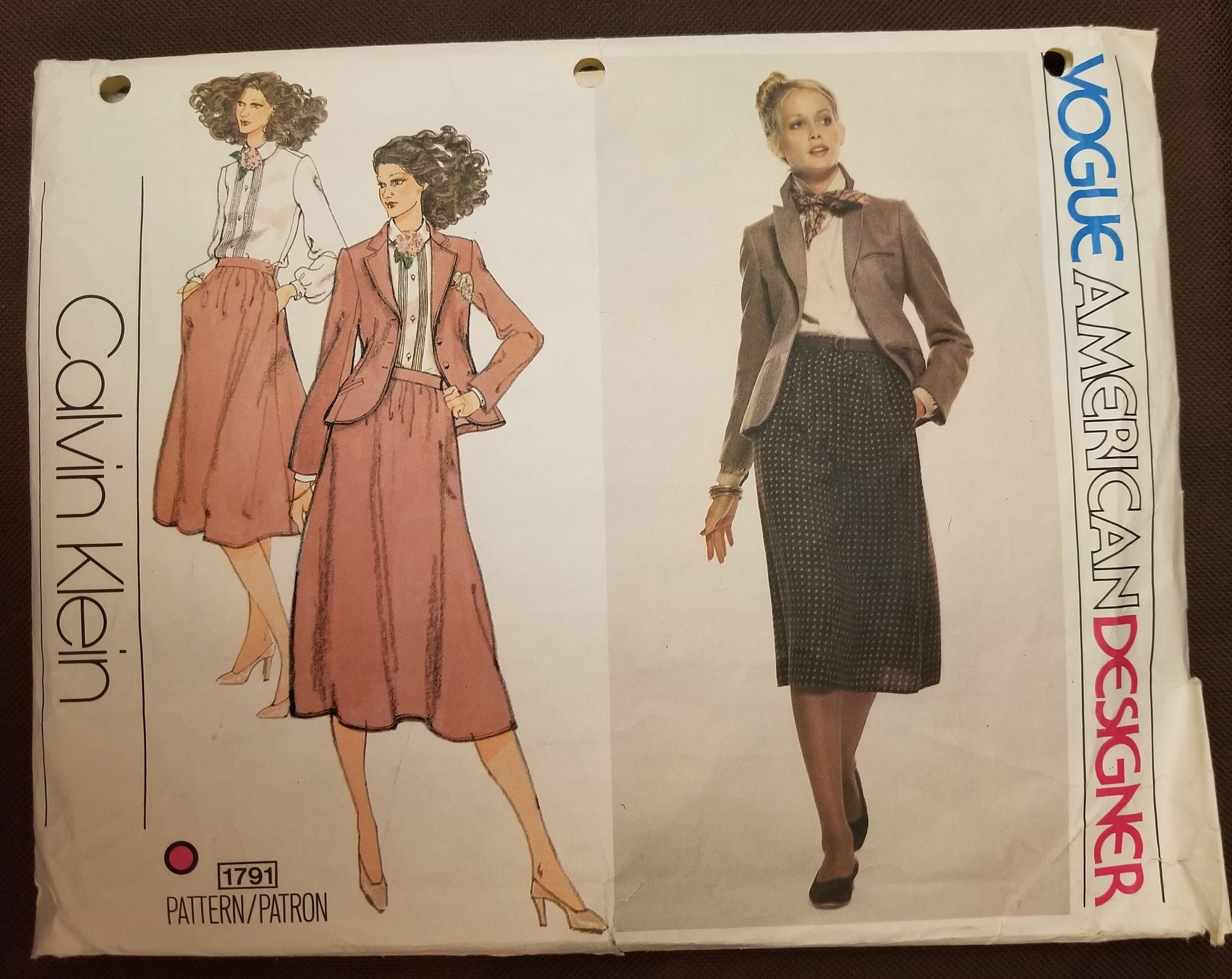 Vogue 1791 American Designer: Calvin Klein Sewing Pattern - Etsy