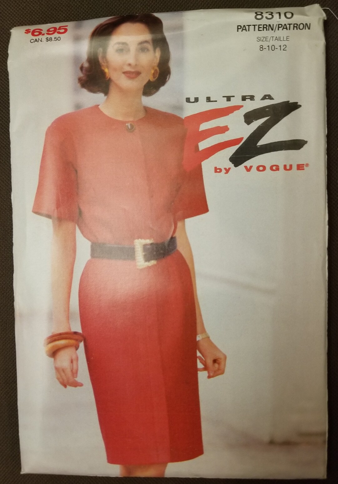 UNCUT Vogue 8310 ultra EZ by Vogue Sewing Pattern, Size 8-10-12, Misses ...