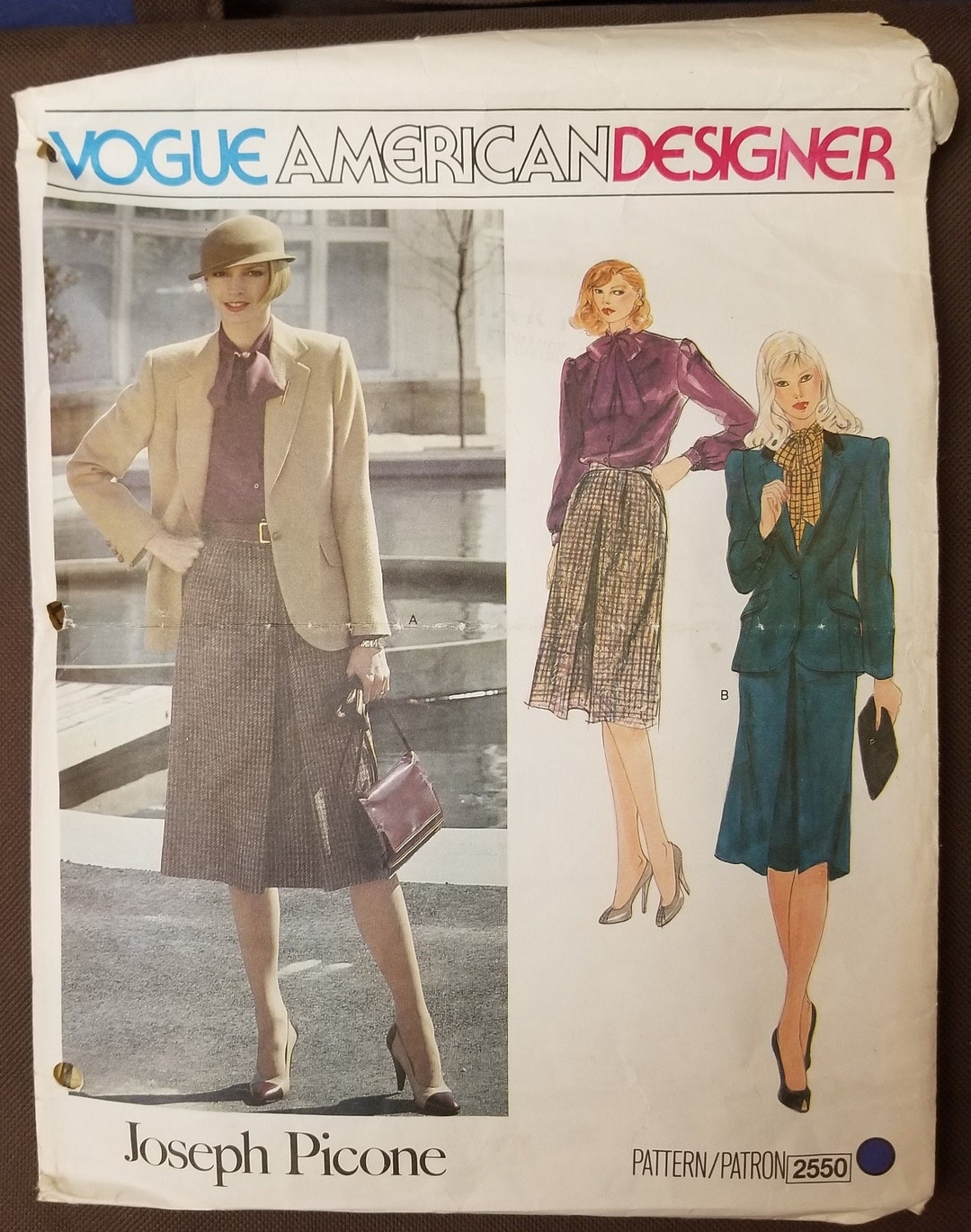 Vogue 2550 American Designer: Joseph Picone Sewing Pattern, Size 12 ...