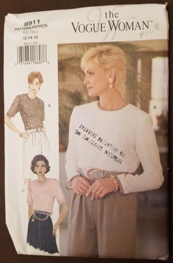 UNCUT Vogue 8911 The Vogue Woman Sewing Pattern | Etsy
