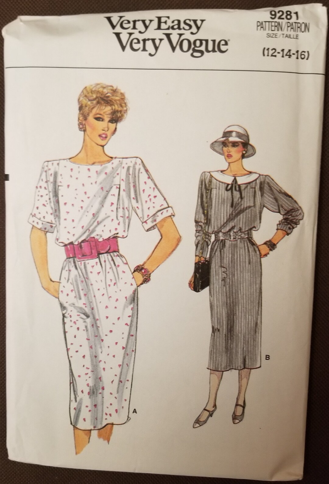 UNCUT Vogue 9281 very Easy Very Vogue Sewing Pattern, Size 12-14-16 ...