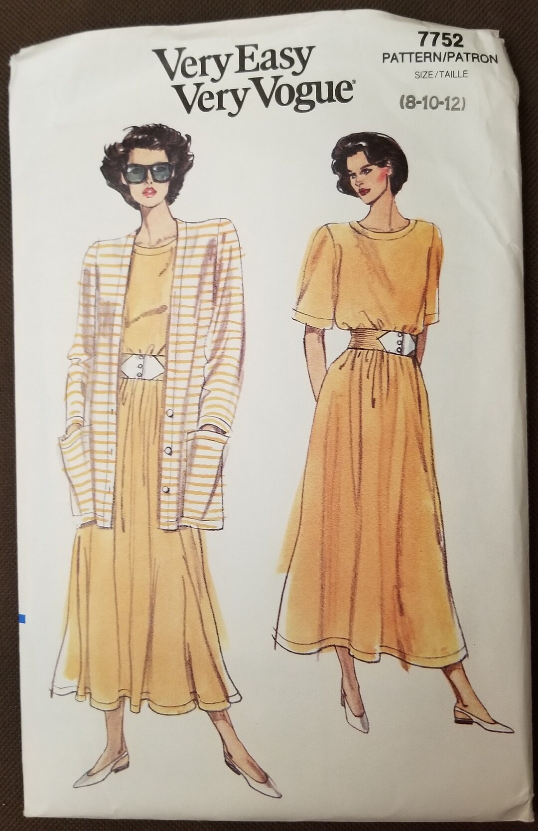 UNCUT Vogue 7752 "very Easy Very Vogue" Sewing Pattern, Size 8-10-12 ...
